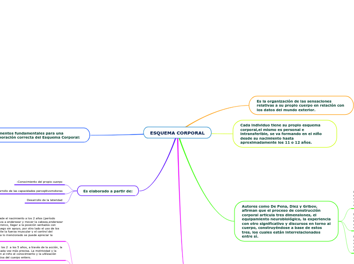 ESQUEMA CORPORAL - Mind Map